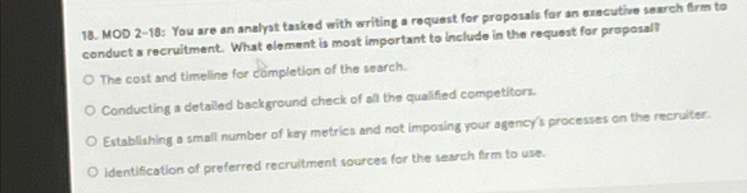Solved MOD 2-18: You are an analyst tasked with writing a | Chegg.com