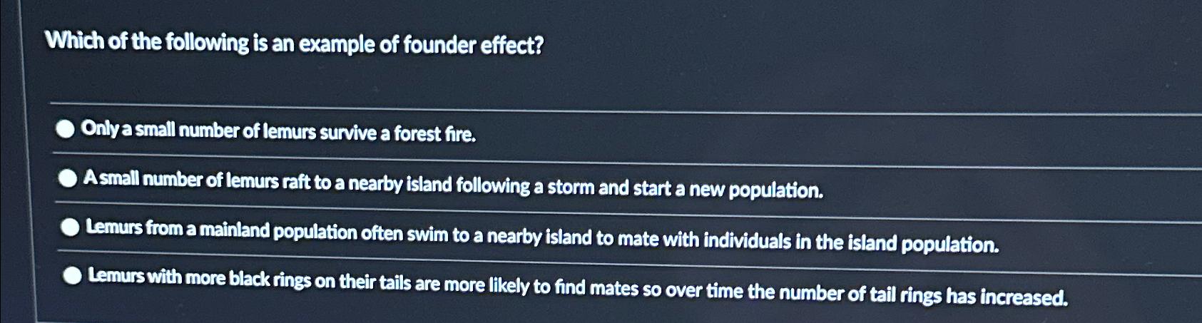 Solved Which of the following is an example of founder | Chegg.com