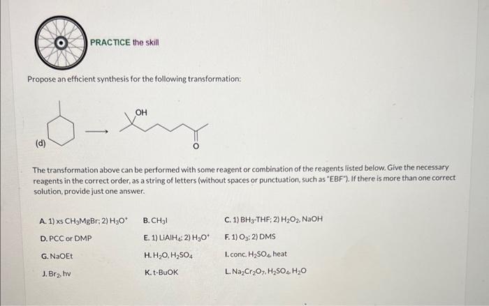 Practice the Skill 19.40 g Propose an efficient | Chegg.com
