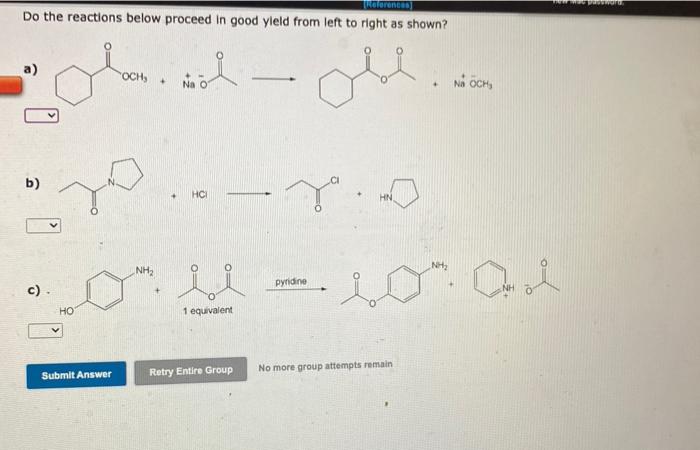 Solved [References) Do the reactions below proceed in good | Chegg.com