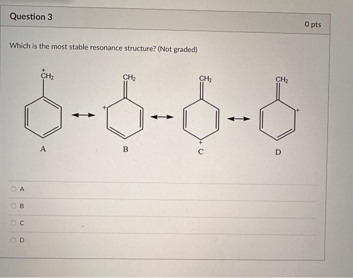 Solved Which is the most stable resonance structure? (Not | Chegg.com