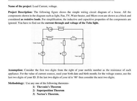 Solved Name of the project: Load Current, voltage. Project | Chegg.com