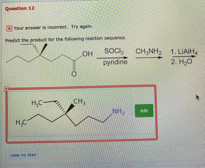 Solved Question 12 x Your answer is incorrect. Try again. | Chegg.com