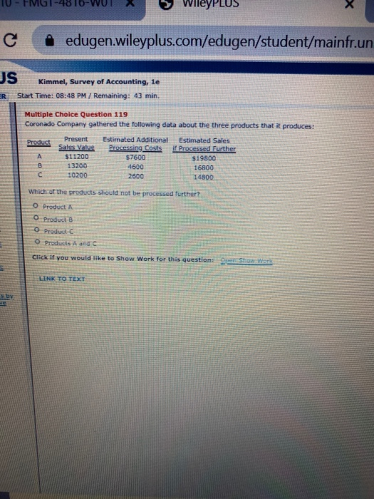 Solved FIGI-48 WileyPLUS с | Chegg.com