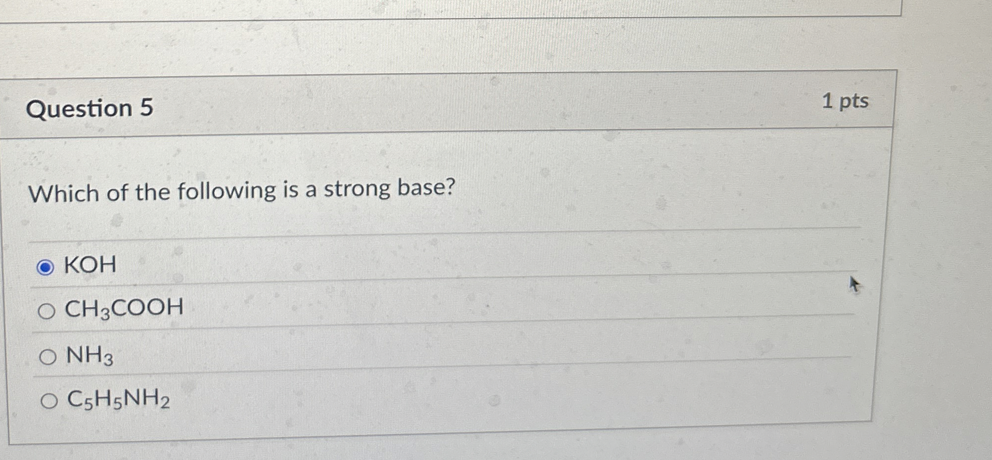 Solved Question 51 ﻿ptsWhich of the following is a strong | Chegg.com