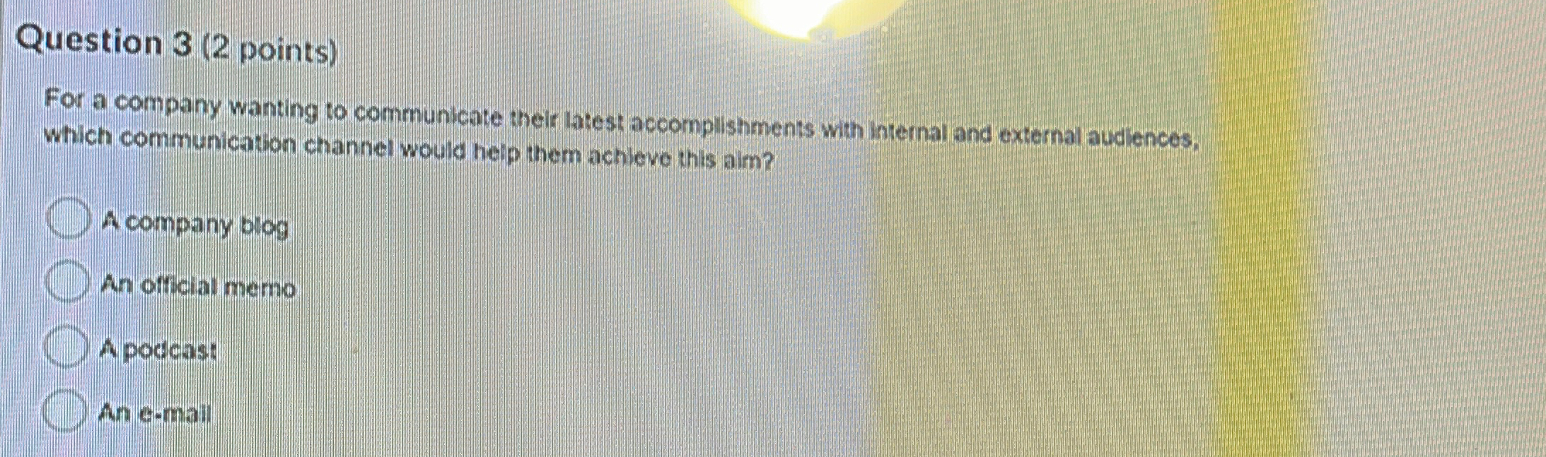 Solved Question 3 (2 points)For a company wanting to | Chegg.com Solved Question 3 (2 points)For a company wanting to | Chegg.com