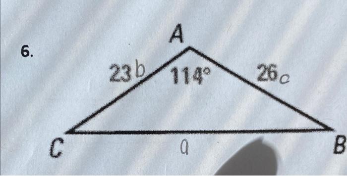 Solved This is law of sines, to solve the non-right triangle | Chegg.com