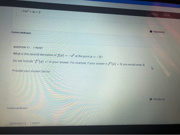 Solved -15x + 4x + 2 1 hour 20/26 Content attribution | Chegg.com