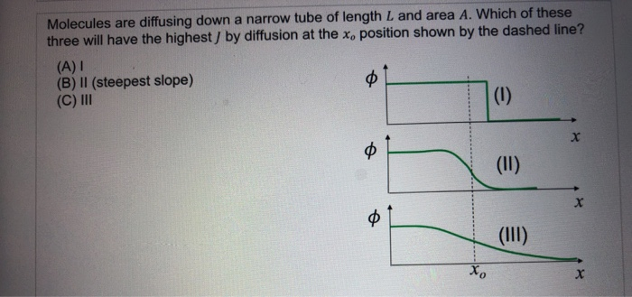 Solved Molecules are diffusing down a narrow tube of length | Chegg.com