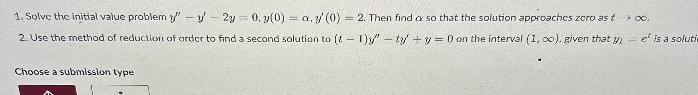 Solved Use the method of reduction of order to find a second | Chegg.com