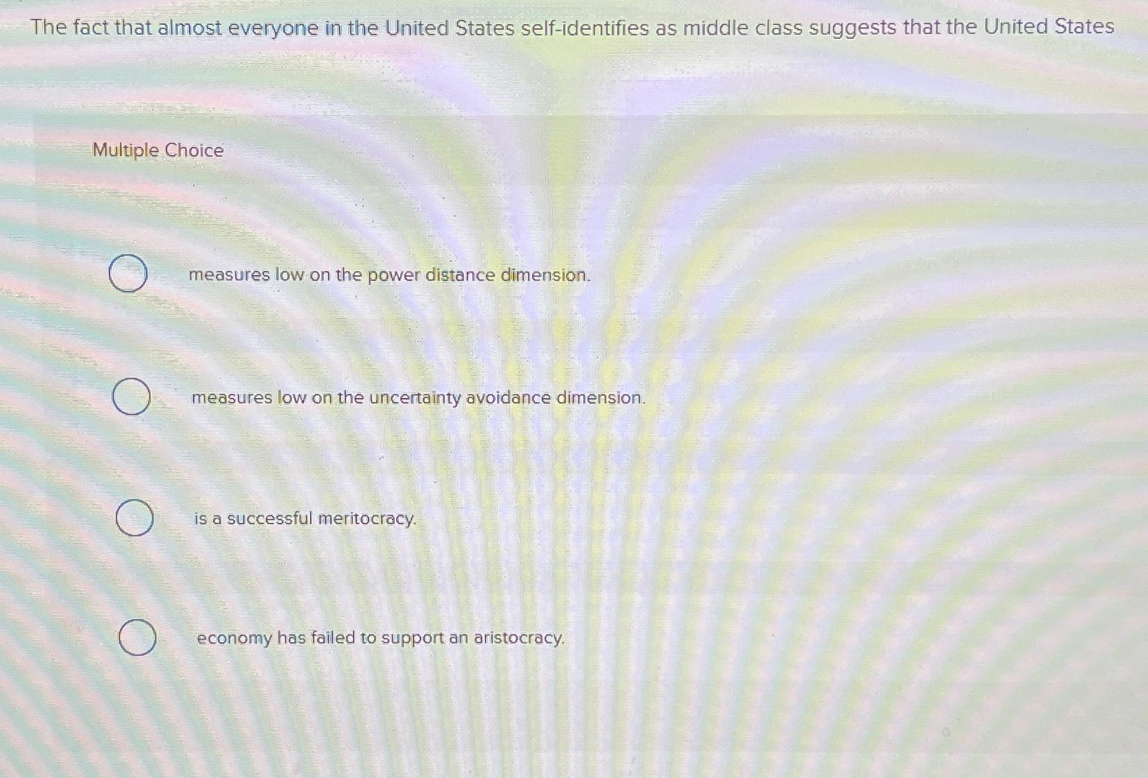 Solved The fact that almost everyone in the United States | Chegg.com