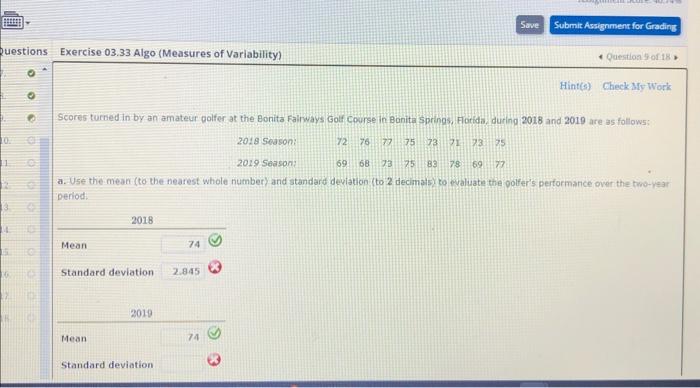 Solved Exercise 03.33 Algo (Measures of Variability) Sove | Chegg.com
