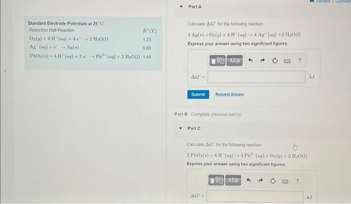 Solved Standard Electrode Potentials at 25∘C Reduction | Chegg.com