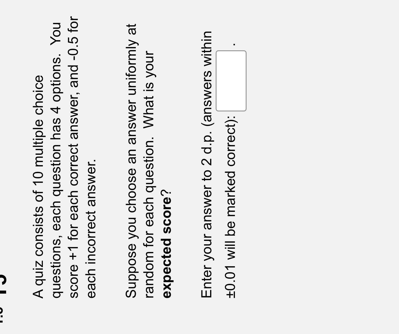 Solved A quiz consists of 10 ﻿multiple choice questions, | Chegg.com