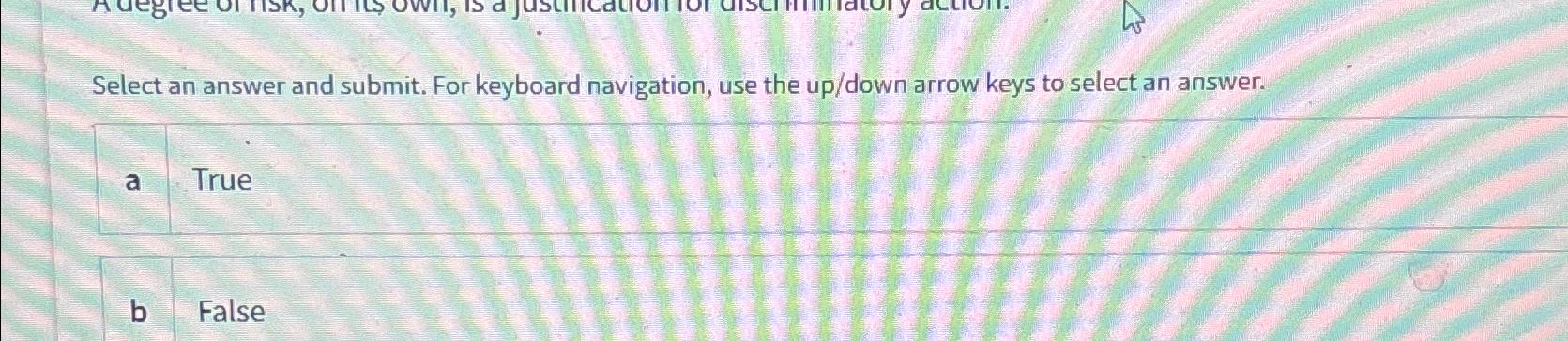 Solved Select an answer and submit. For keyboard navigation, | Chegg.com