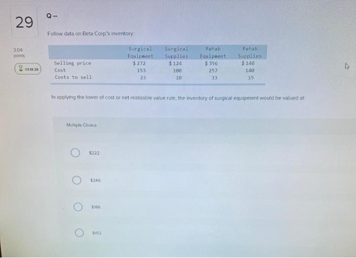 Solved Beta Corp. adopted the dollar-value LIFO method for | Chegg.com