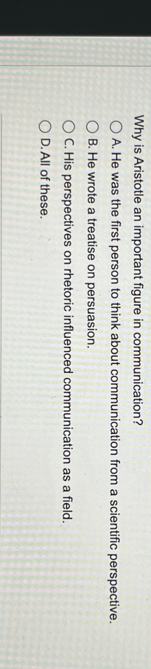 Solved Why is Aristotle an important figure in | Chegg.com