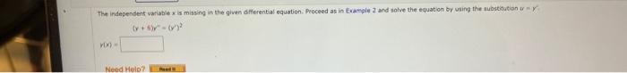 Solved The independent vatiable x is missing in the given | Chegg.com