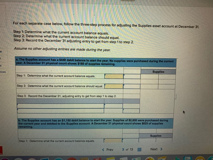 Solved For each separate case below, follow the three-step | Chegg.com