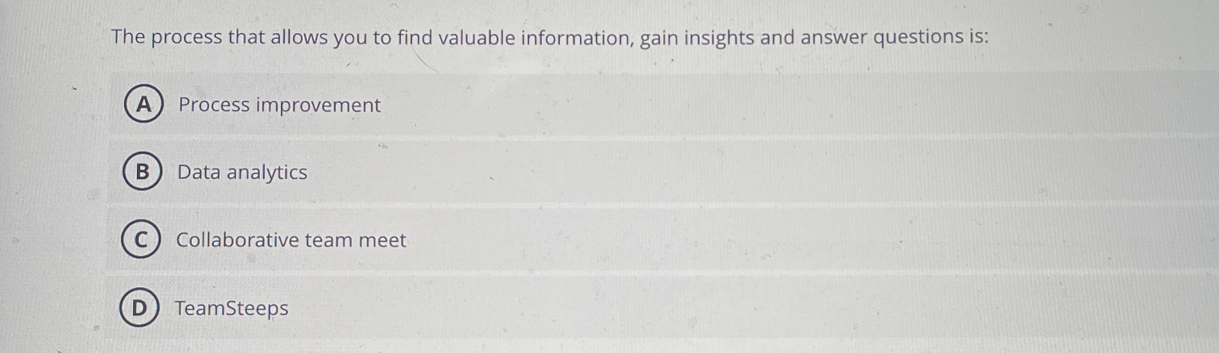 Solved The process that allows you to find valuable | Chegg.com