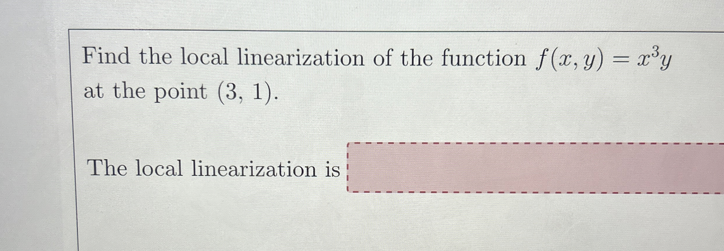 Solved Find the local linearization of the function | Chegg.com