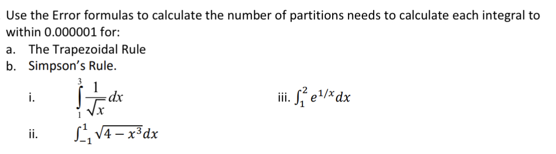 Solved Use the Error formulas to calculate the number of | Chegg.com