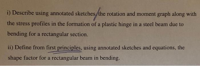 Solved i) Describe using annotated sketches the rotation and | Chegg.com