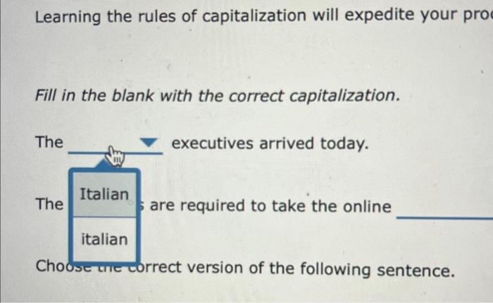 6. Grammar/Mechanics Checkup 12: Capitalization | Chegg.com