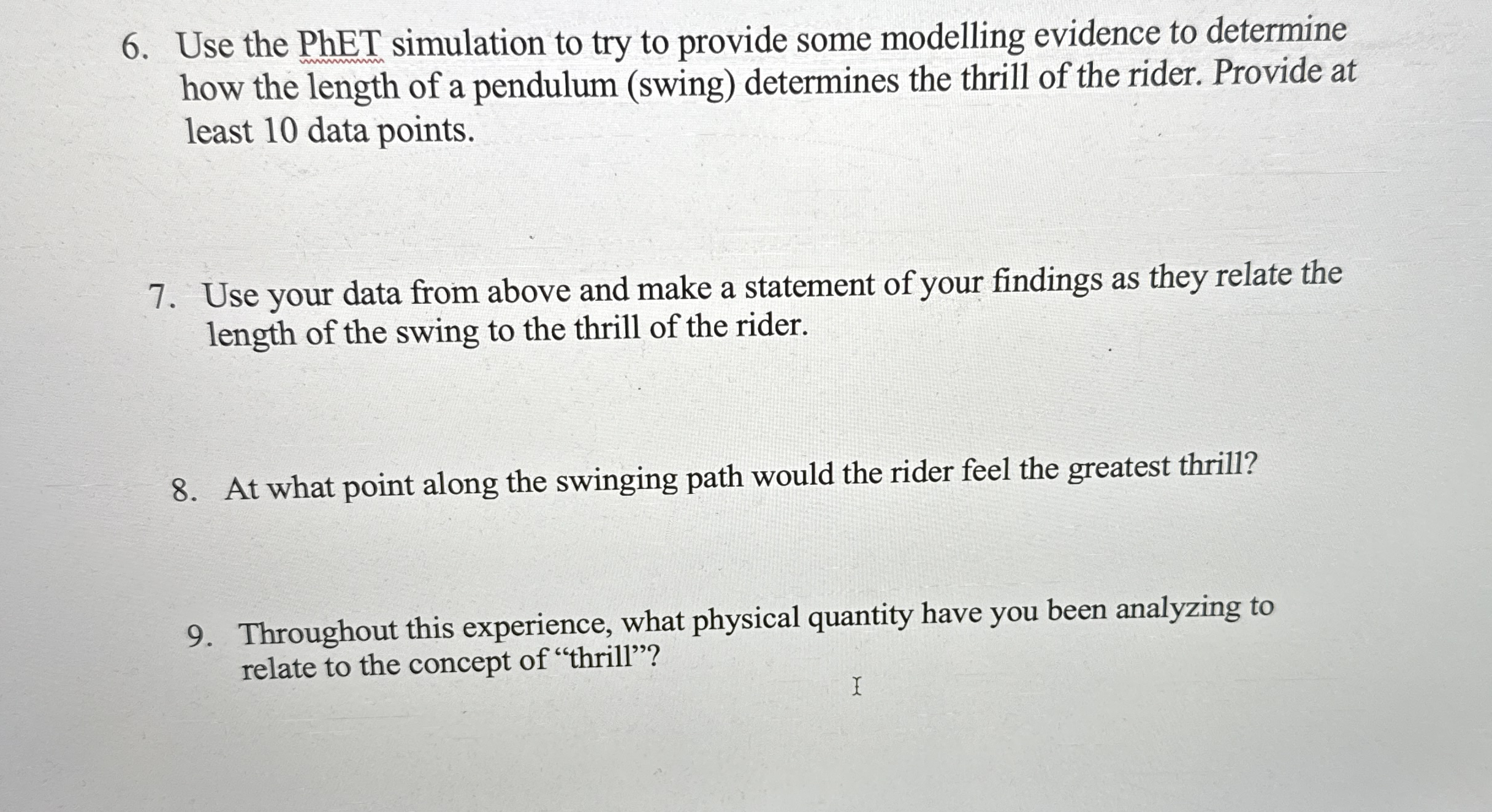Solved Use the PhET simulation to try to provide some | Chegg.com