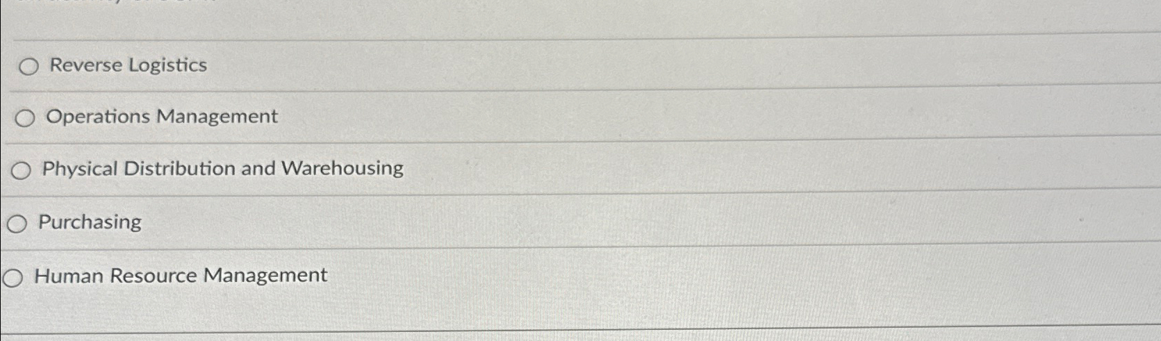 Solved Reverse LogisticsOperations ManagementPhysical | Chegg.com