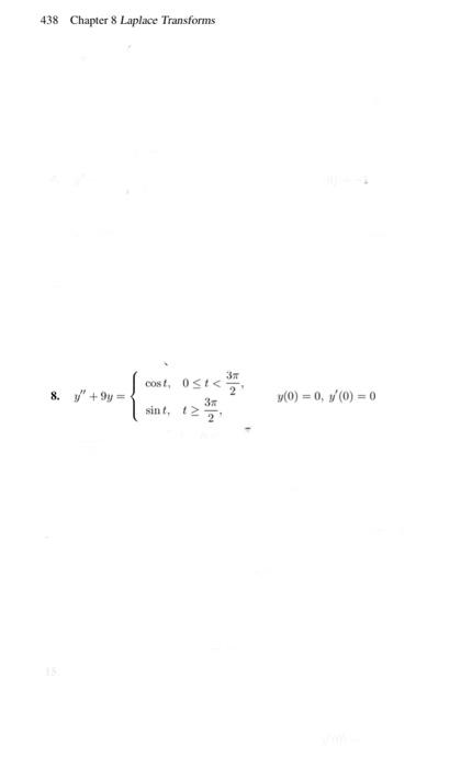 Solved 438 Chapter 8 Laplace Transforms 8. | Chegg.com