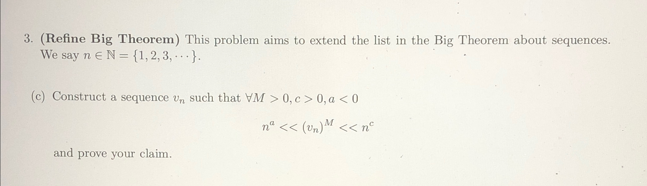 Solved (Refine Big Theorem) ﻿This problem aims to extend the | Chegg.com
