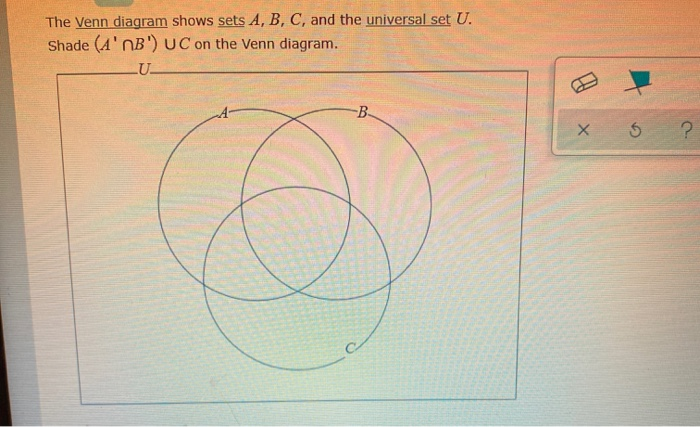 Solved The Venn diagram shows sets A, B, C, and the | Chegg.com