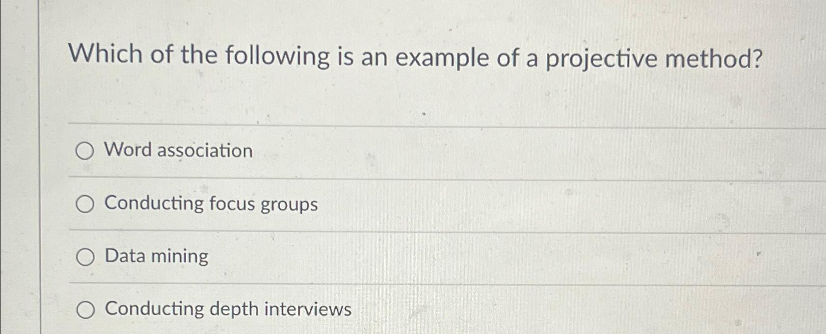 Solved Which of the following is an example of a projective | Chegg.com