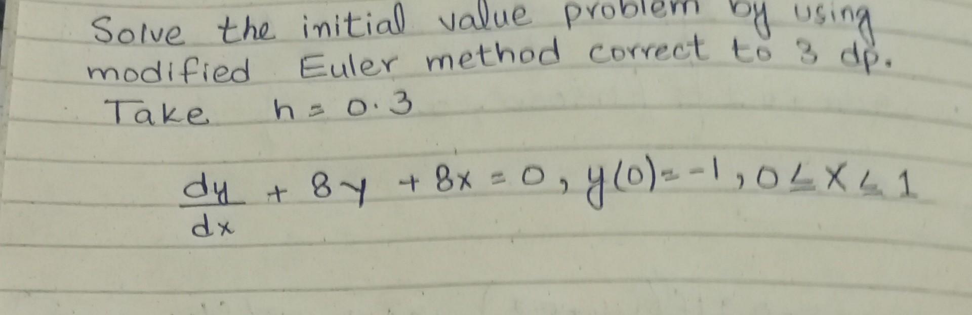 Solved modified Solve the initial value problem by | Chegg.com