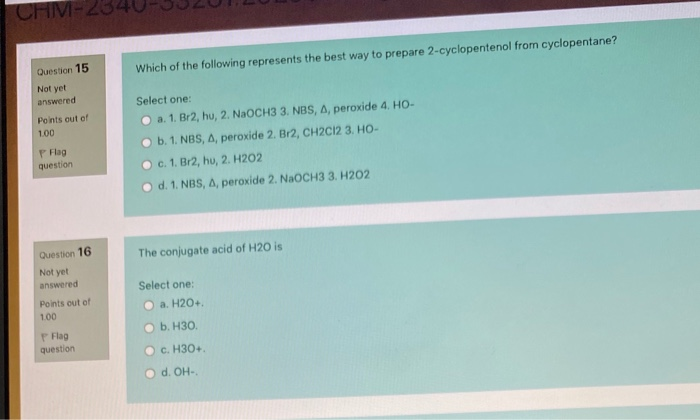 Solved CHMV-234 Question 15 Which of the following | Chegg.com