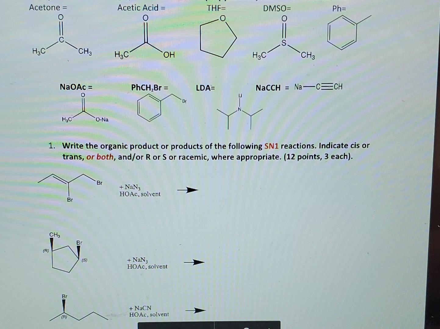 PhCH2Br= LDA = NaCCH=Na−C≡CH 1. Write the organic | Chegg.com