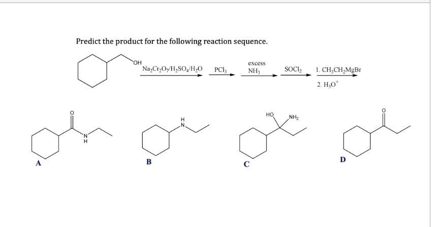 Solved Predict the product for the following reaction | Chegg.com