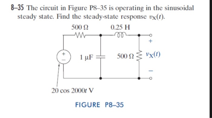 Solved 8–35 The circuit in Figure P8-35 is operating in the | Chegg.com