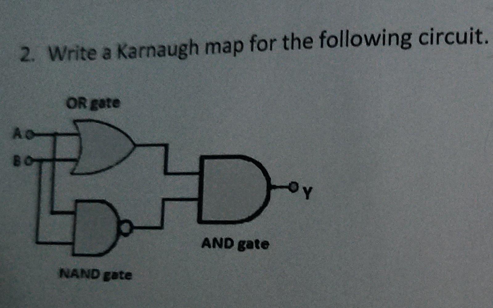 Solved 2. Write a Karnaugh map for the following circuit. | Chegg.com