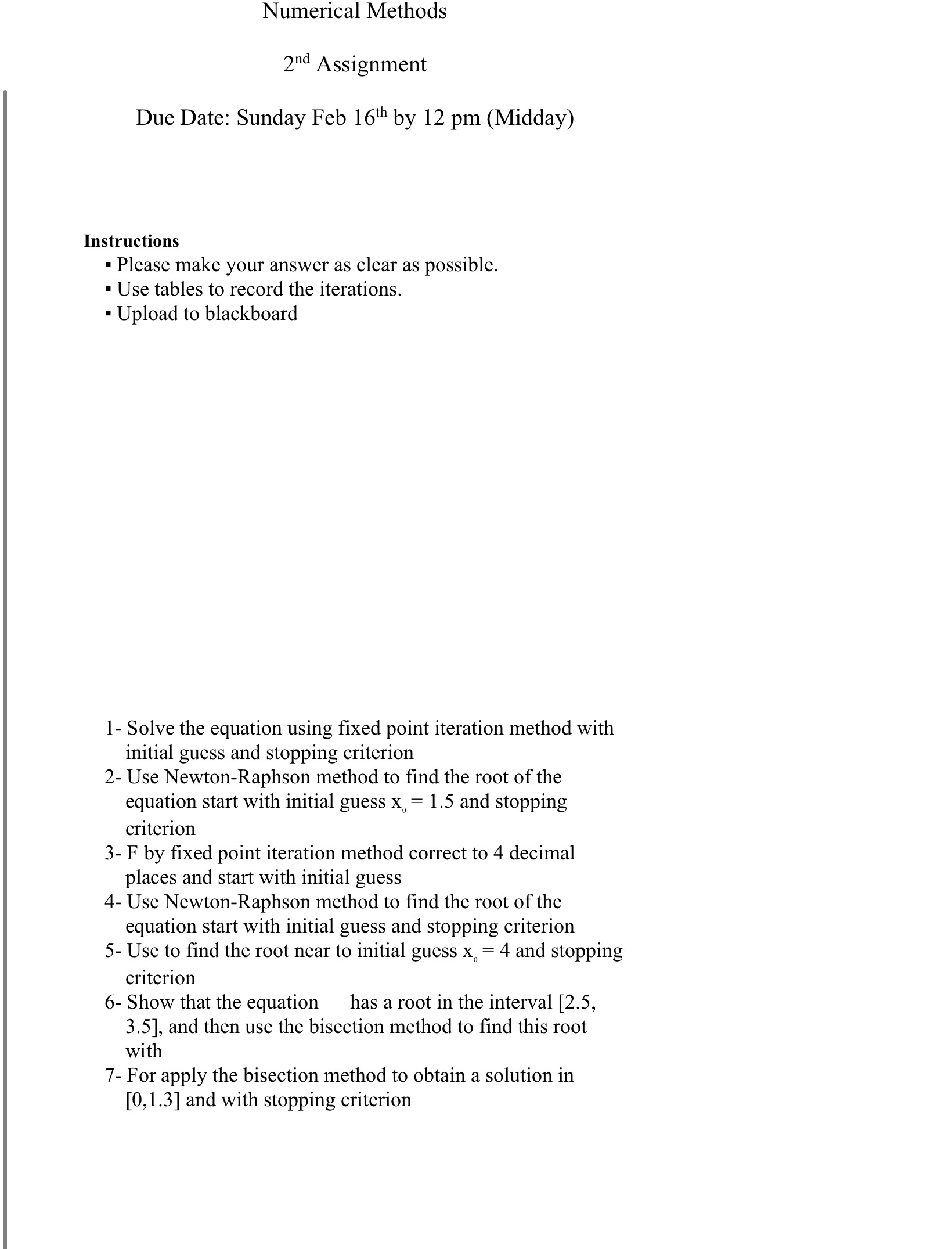 (Numerical Methods) ﻿please i need detailed solution | Chegg.com