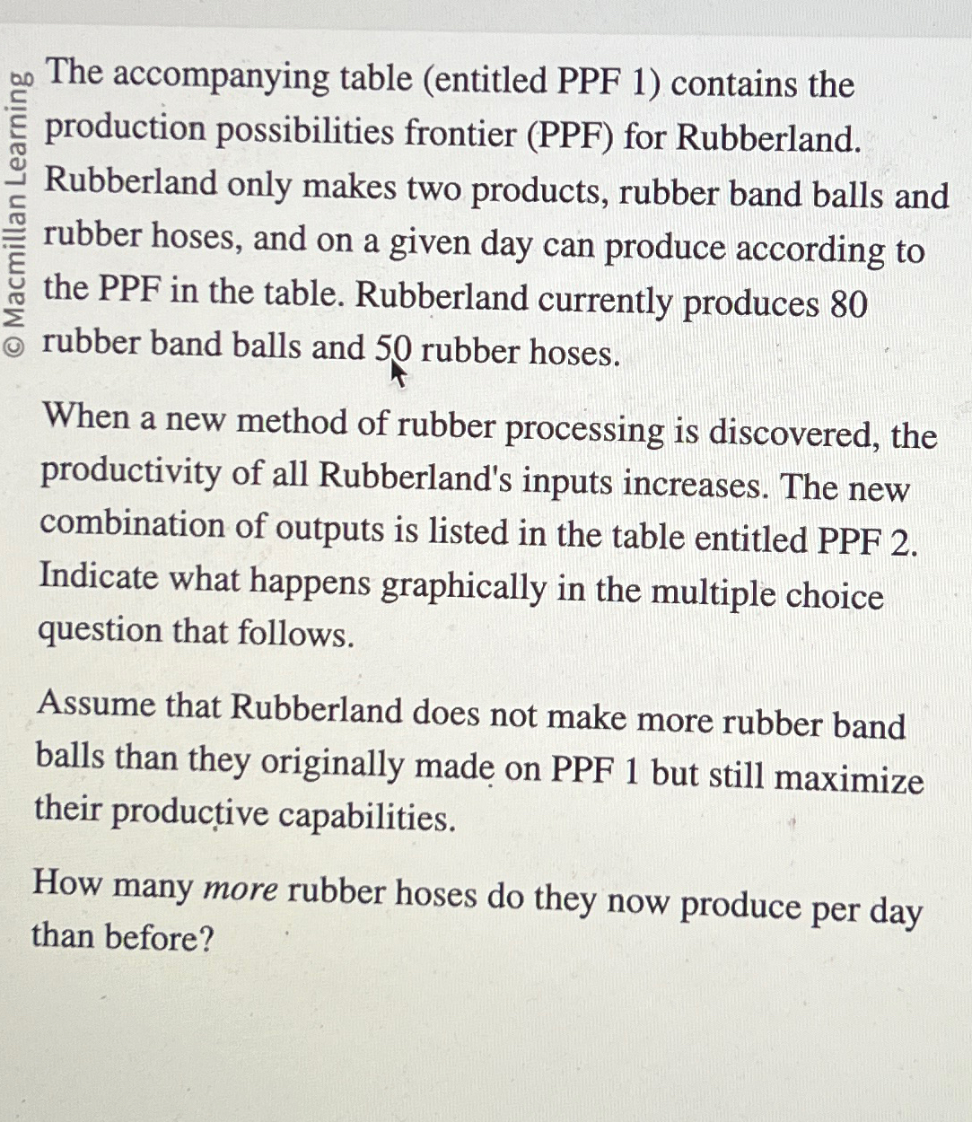 Solved The accompanying table (entitled PPF 1) ﻿contains the | Chegg.com