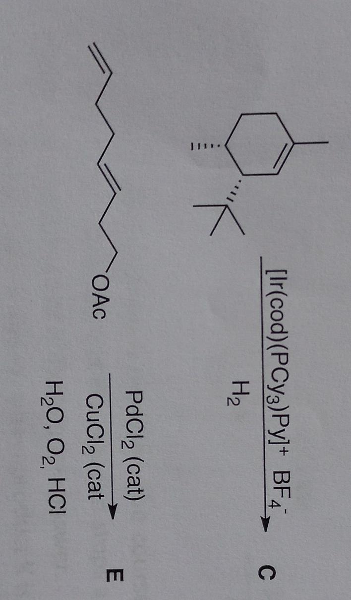 Solved H2[Ir(cod)(PCy3)Py]+BF4− C | Chegg.com