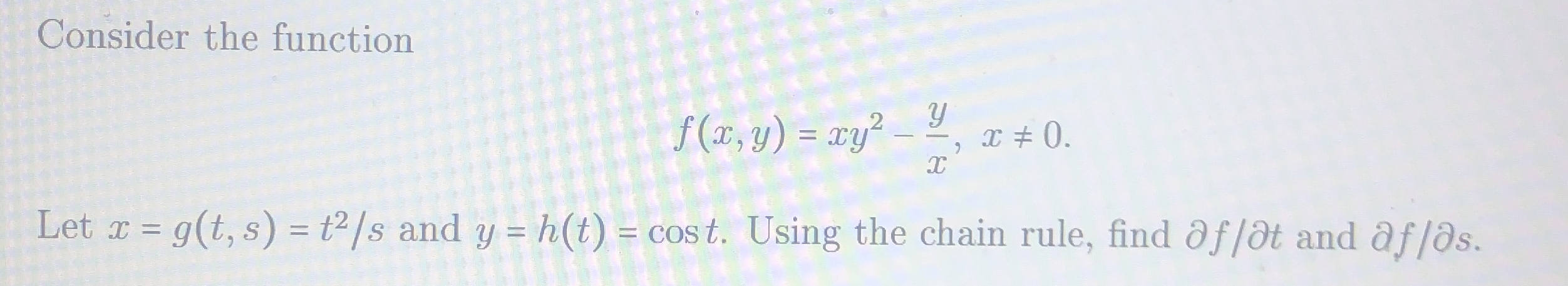 Solved Consider The Functionf X Y Xy2 Yx X≠0let