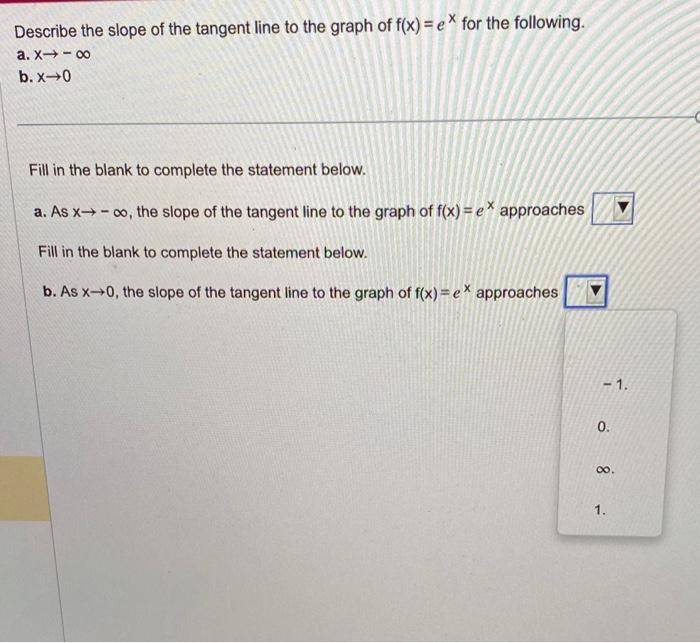 Solved Describe the slope of the tangent line to the graph | Chegg.com