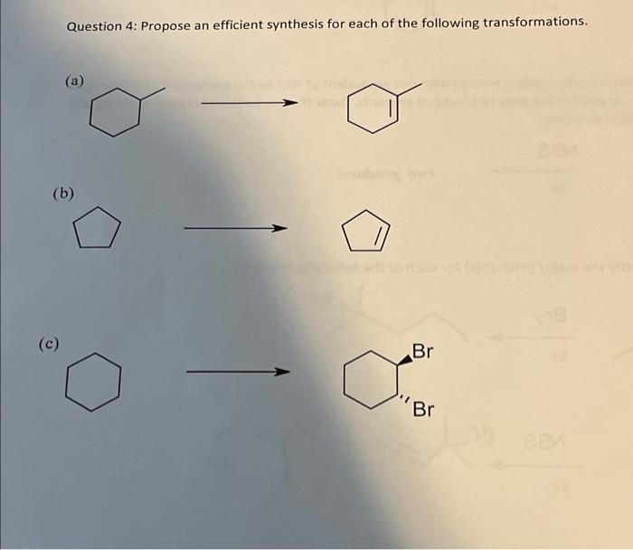 Solved Question 4: Propose an efficient synthesis for each | Chegg.com