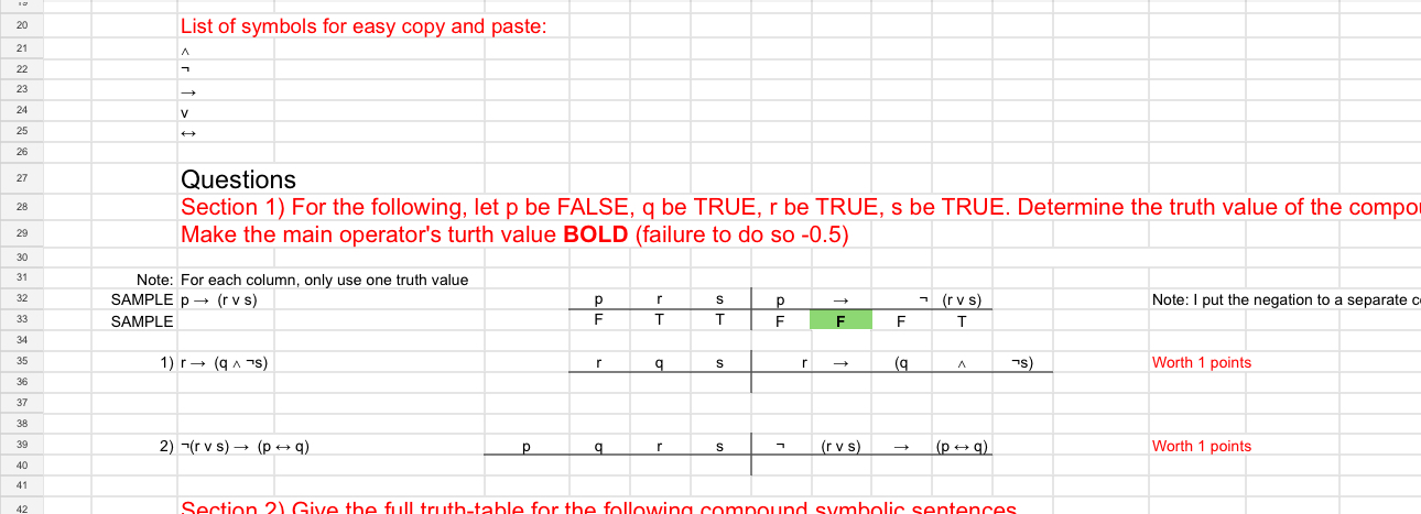 Solved List of symbols for easy copy and | Chegg.com