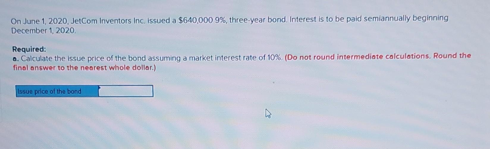Solved On June 1, 2020, JetCom Inventors Inc. issued a | Chegg.com