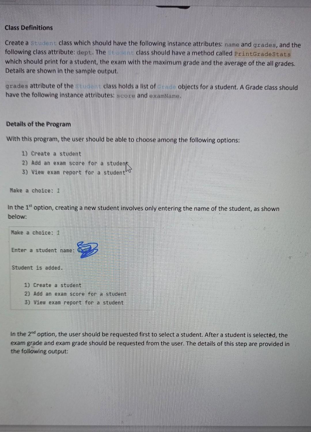 Solved Class Definitions Create a student-class which should | Chegg.com Solved Class Definitions Create a student-class which should | Chegg.com