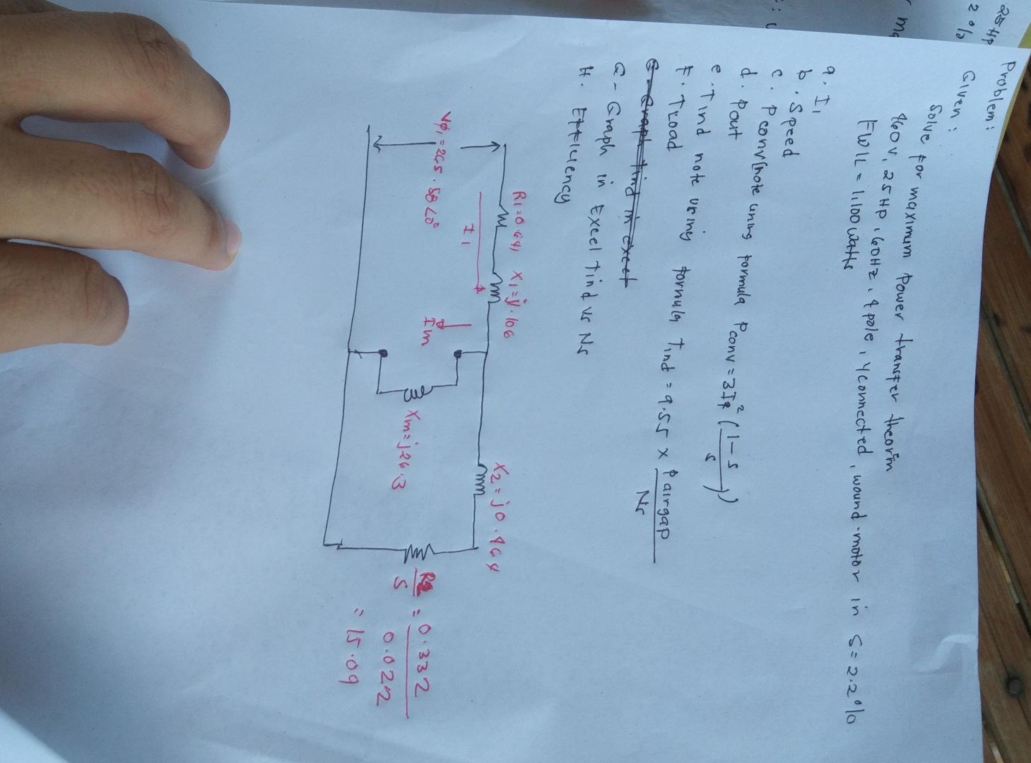 Solved 25 HP 2010 ma Problem: Solve for maximum Power | Chegg.com
